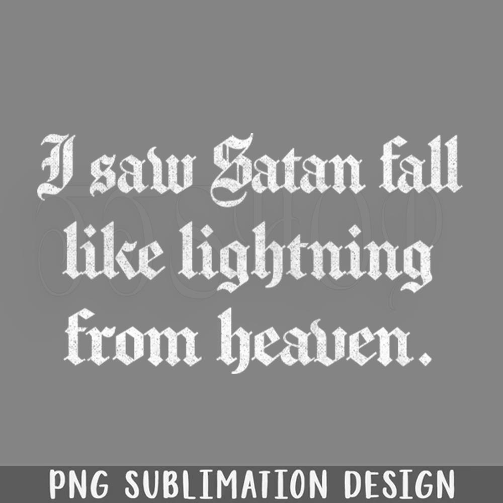 I saw Satan fall like lightning from heaven Vintage Faded Lo | Inspire ...