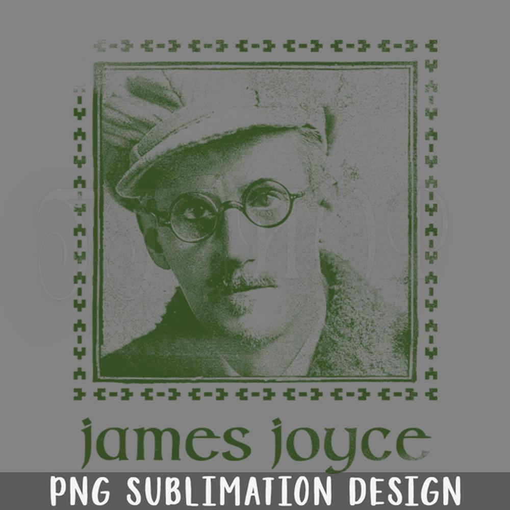 James Joyce Retro Faded Style Fan Design PNG Download | Inspire Uplift
