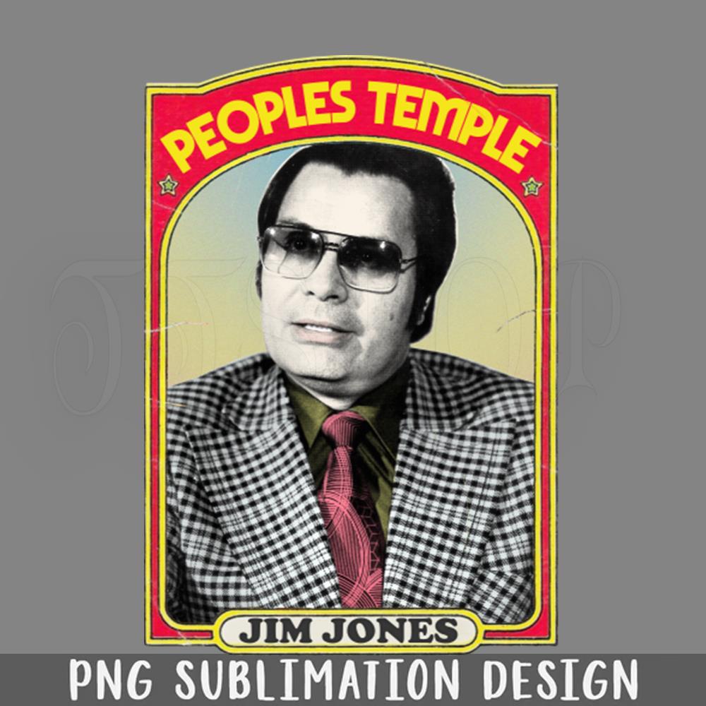 Jim Jones eoples Temple Retro Style Fan Art Design PNG Down | Inspire ...