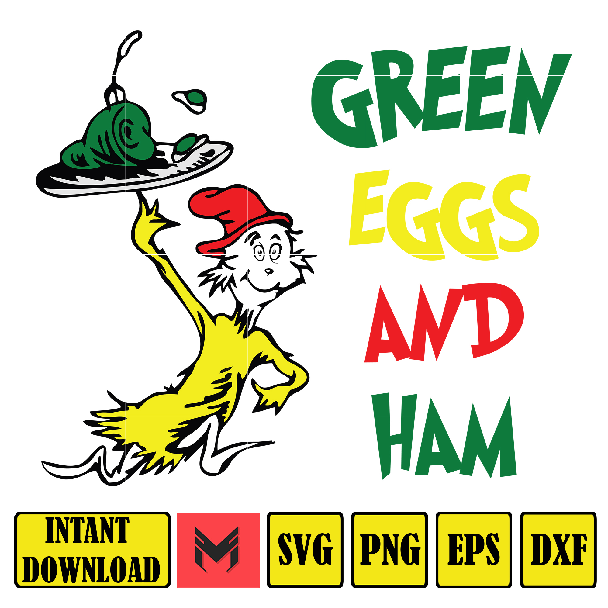 Greeneggs and ham png , Dr. Seuss Quotes Cat In The Hat Svg | Inspire ...