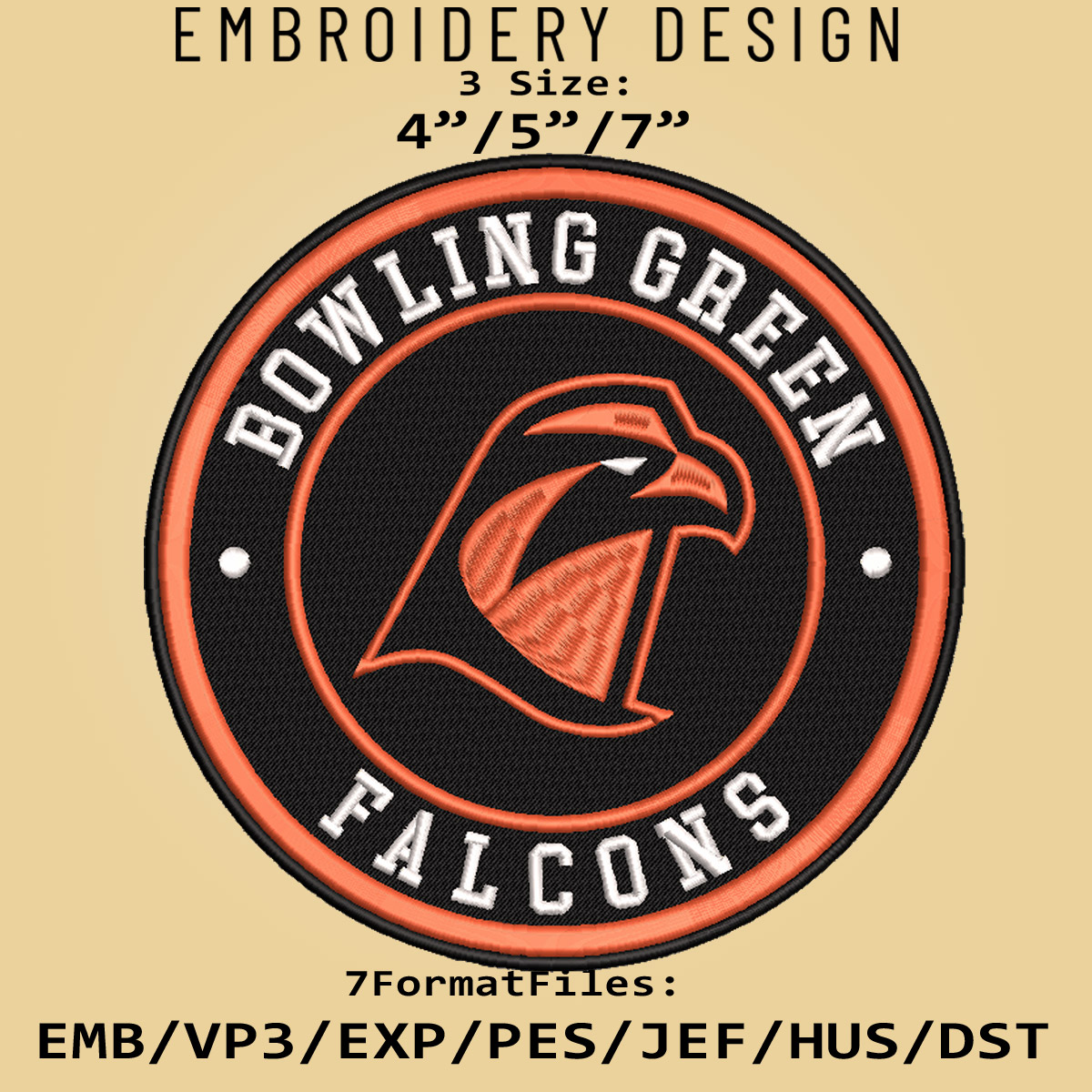 NCAA Logo Bowling Green Falcons, Embroidery design, Embroide | Inspire ...