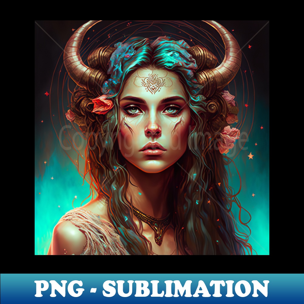 Aries Fire sign Zodiac Goddess - Elegant Sublimation PNG Dow | Inspire ...