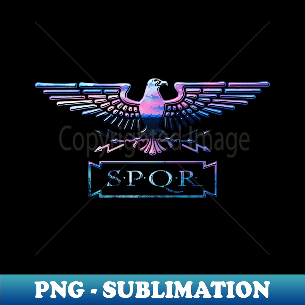 SPQR- Roman Empire Standard Shield Golden eagle - Retro PNG | Inspire ...
