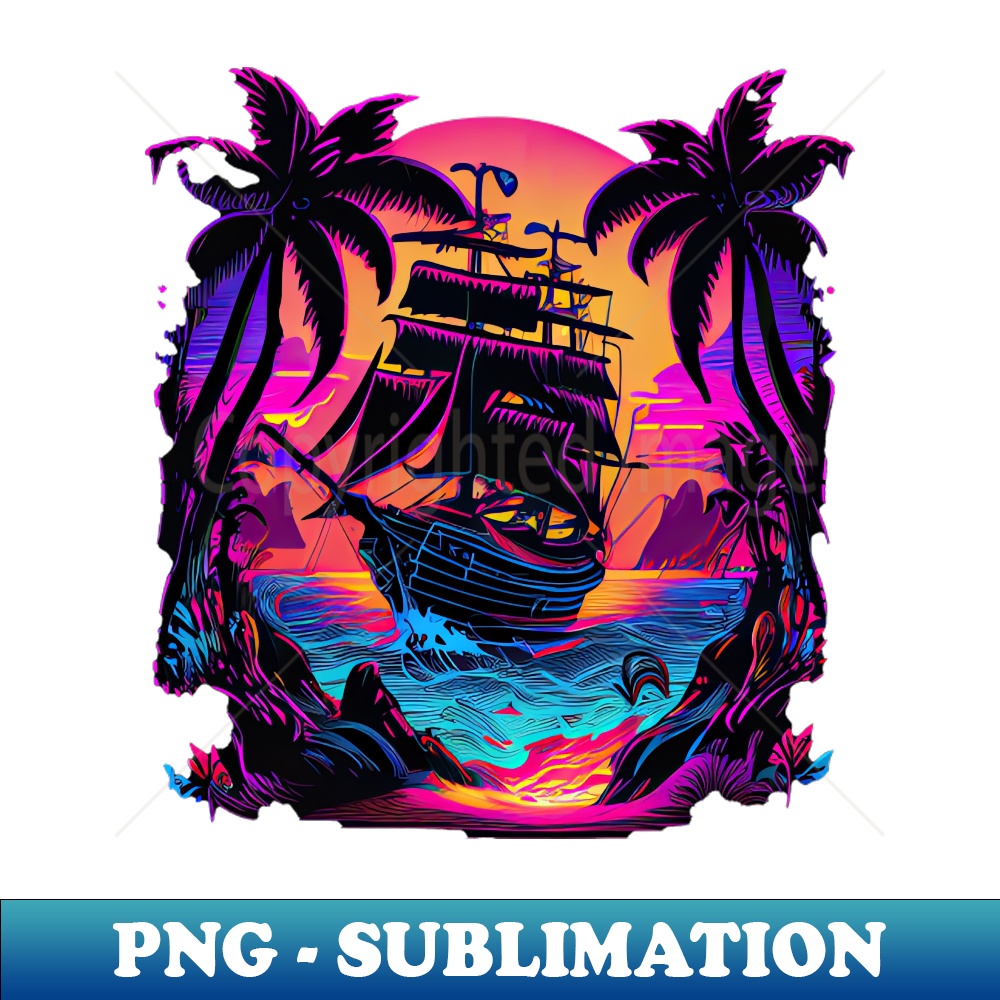 Pirate Ship - Sublimation-Ready PNG File - Stunning Sublimat - Inspire ...