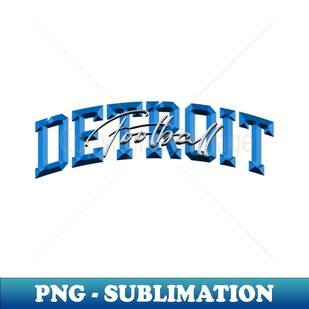 Detroit Football 3D Chrome - PNG Transparent Digital Downloa | Inspire ...