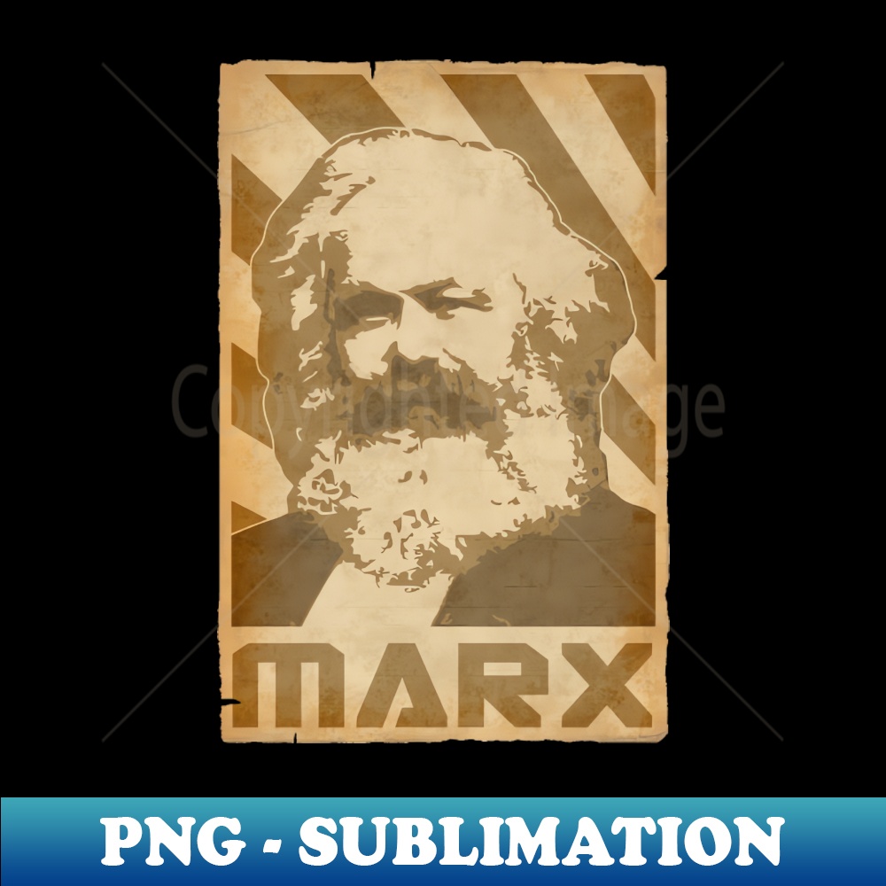 Karl Marx Retro Propaganda - Signature Sublimation PNG File | Inspire ...