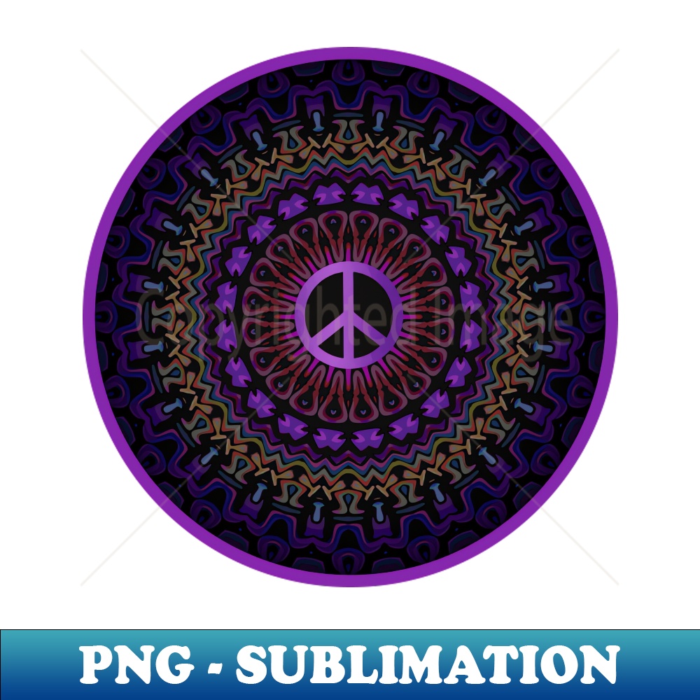 PURPLE Peace Sign Kaliedoscope - Instant Sublimation Digital | Inspire ...