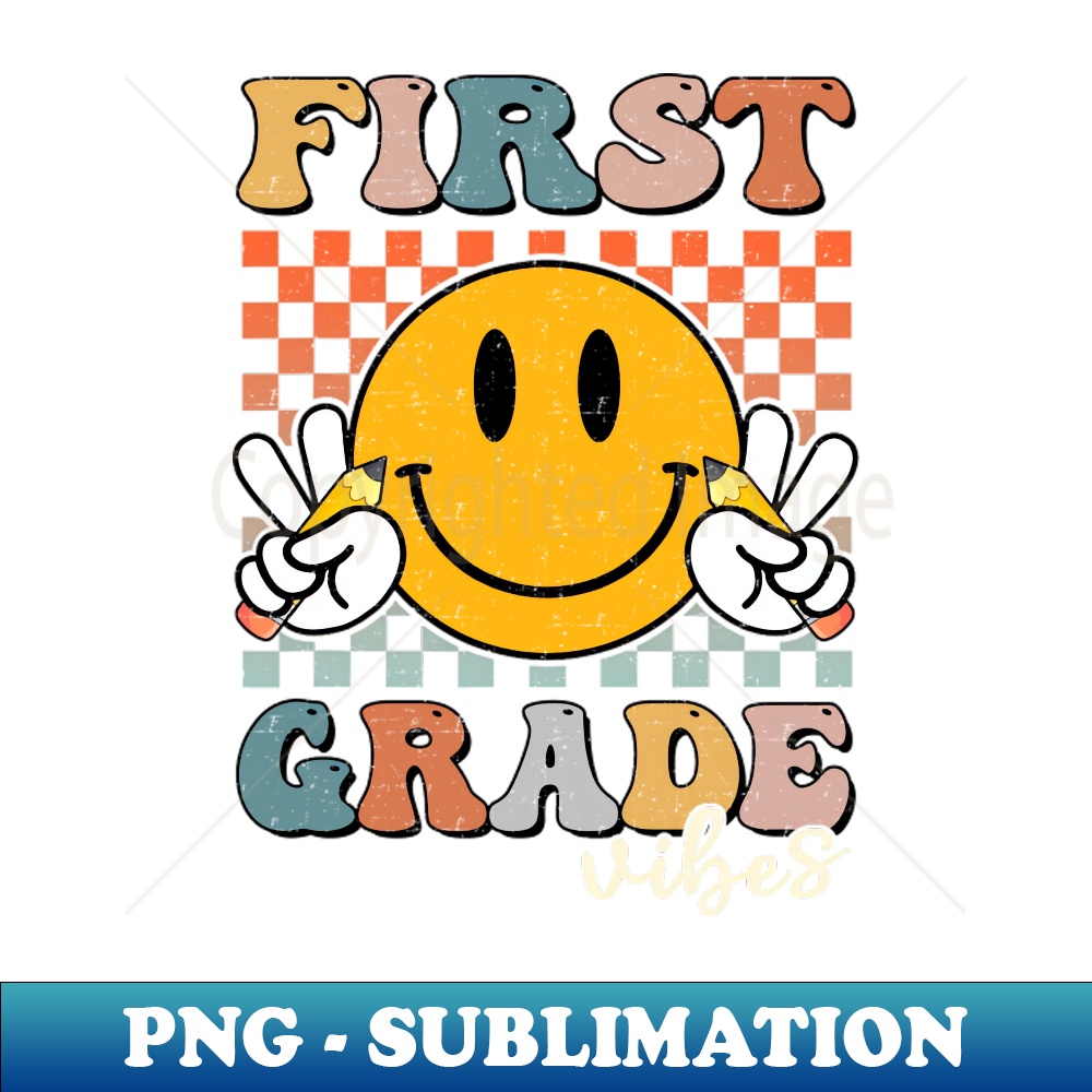 First Grade Vibes Retro Groovy First Day Of School - Vintage | Inspire ...
