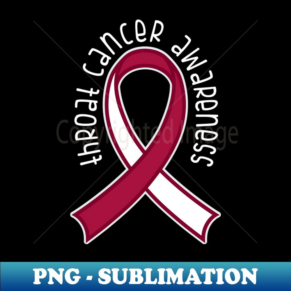 Throat Cancer Awareness Ribbon - Stylish Sublimation Digital | Inspire ...