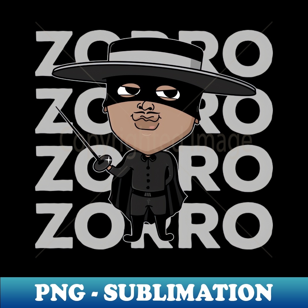 Caricature Zorro Fanart - PNG Transparent Sublimation Design - Inspire ...