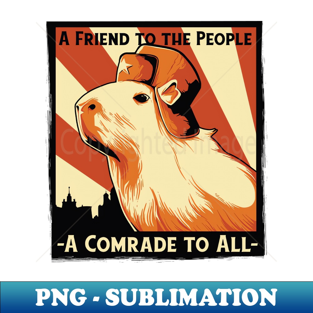 Capybara Comrade - PNG Transparent Digital Download File for | Inspire ...
