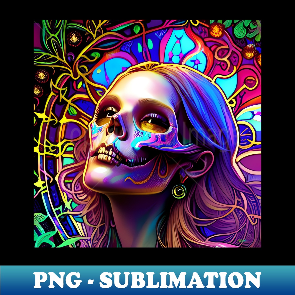 Psychedelic Art Nouveau Skull 16 - Aesthetic Sublimation Dig | Inspire ...