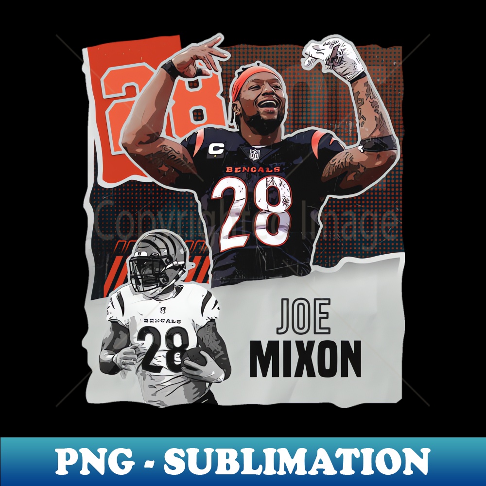 Joe Mixon Football Paper Poster Style - Retro PNG Sublimatio - Inspire ...
