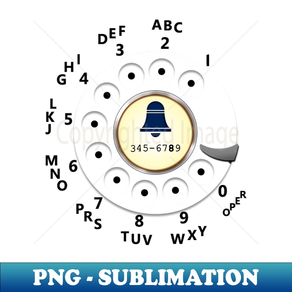 Retro Rotary Dial variant - PNG Transparent Sublimation Desi - Inspire ...