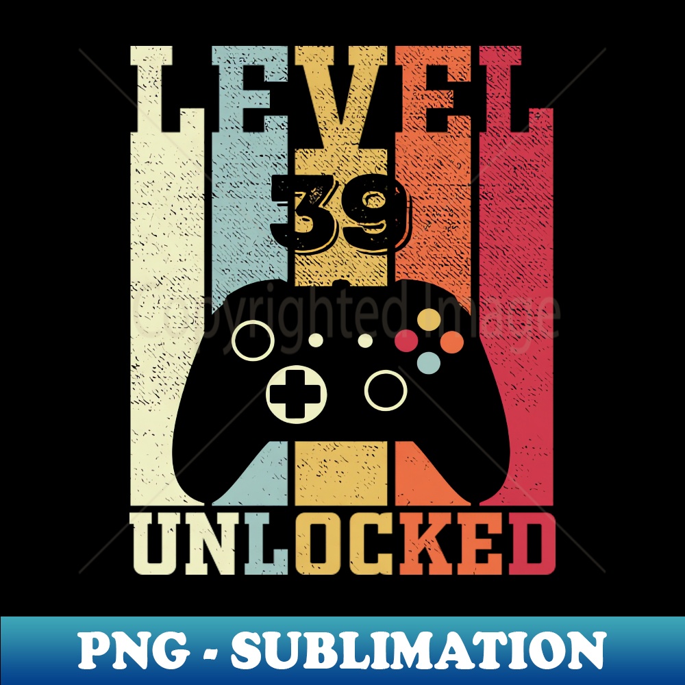 Level 39 Unlocked Funny Video Gamer 39th Birthday Gift - Pre | Inspire ...
