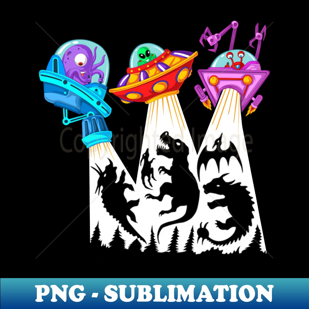 Vintage Alien Abduction Funny Dinosaur Abduction Aesthetic Inspire Uplift