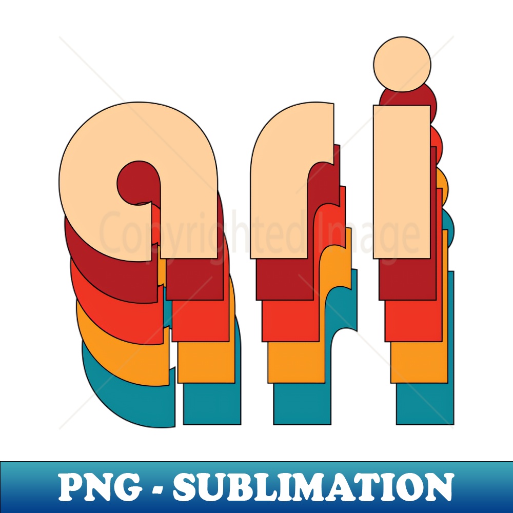 Retro Ari Name - PNG Transparent Sublimation Design - Unlock | Inspire ...