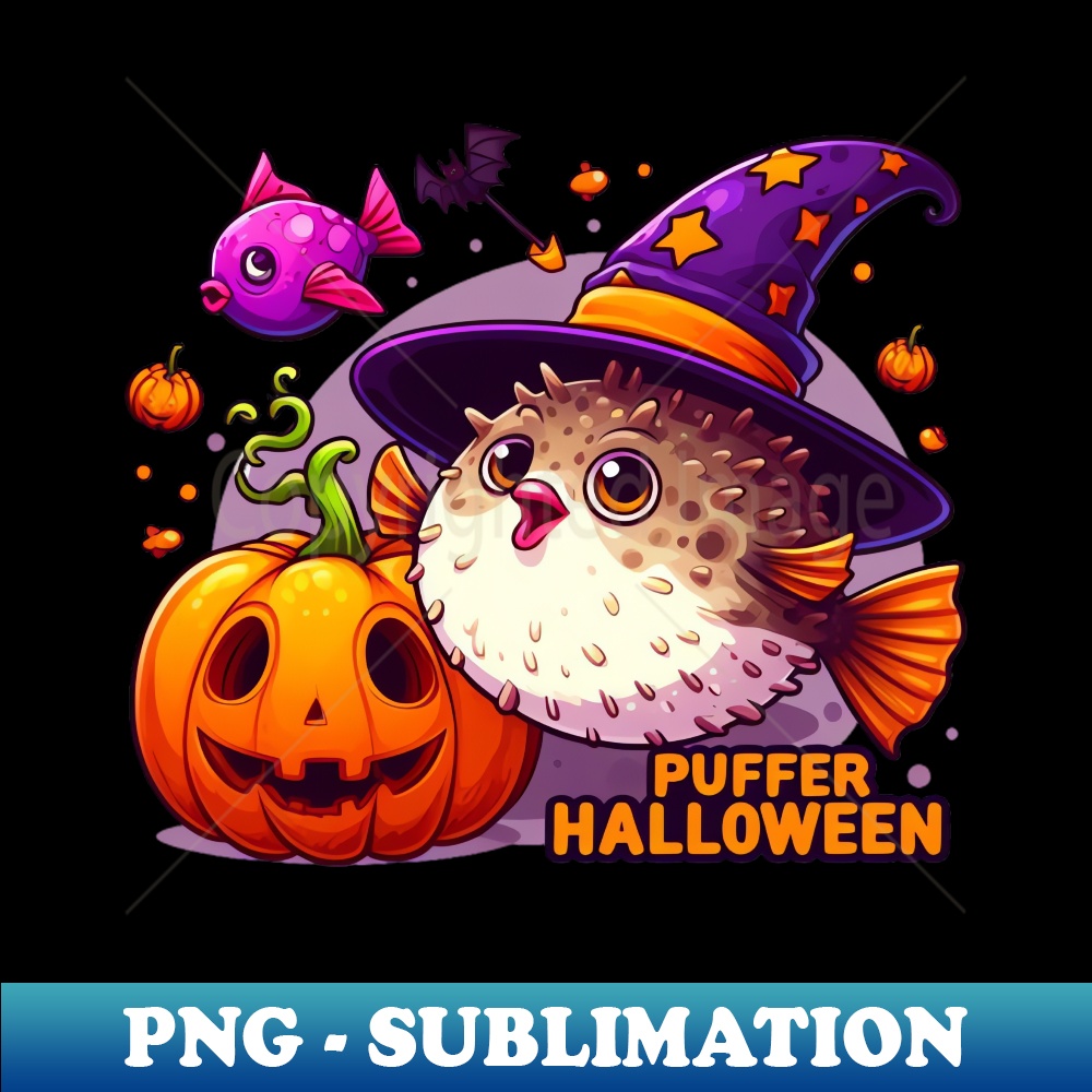Puffer Fish Puffer Halloween - Exclusive PNG Sublimation Do | Inspire ...