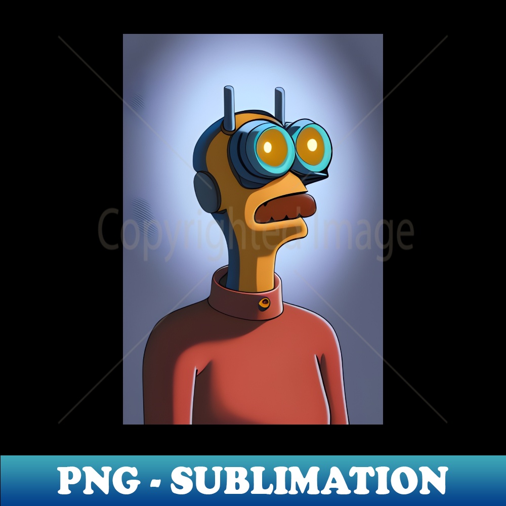 Big eyed robot - Exclusive Sublimation Digital File - Defyin - Inspire ...