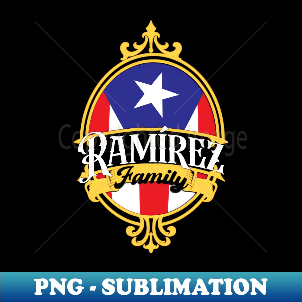 Ramirez Family - Puerto Rico Flag - PNG Transparent Sublimat | Inspire Uplift