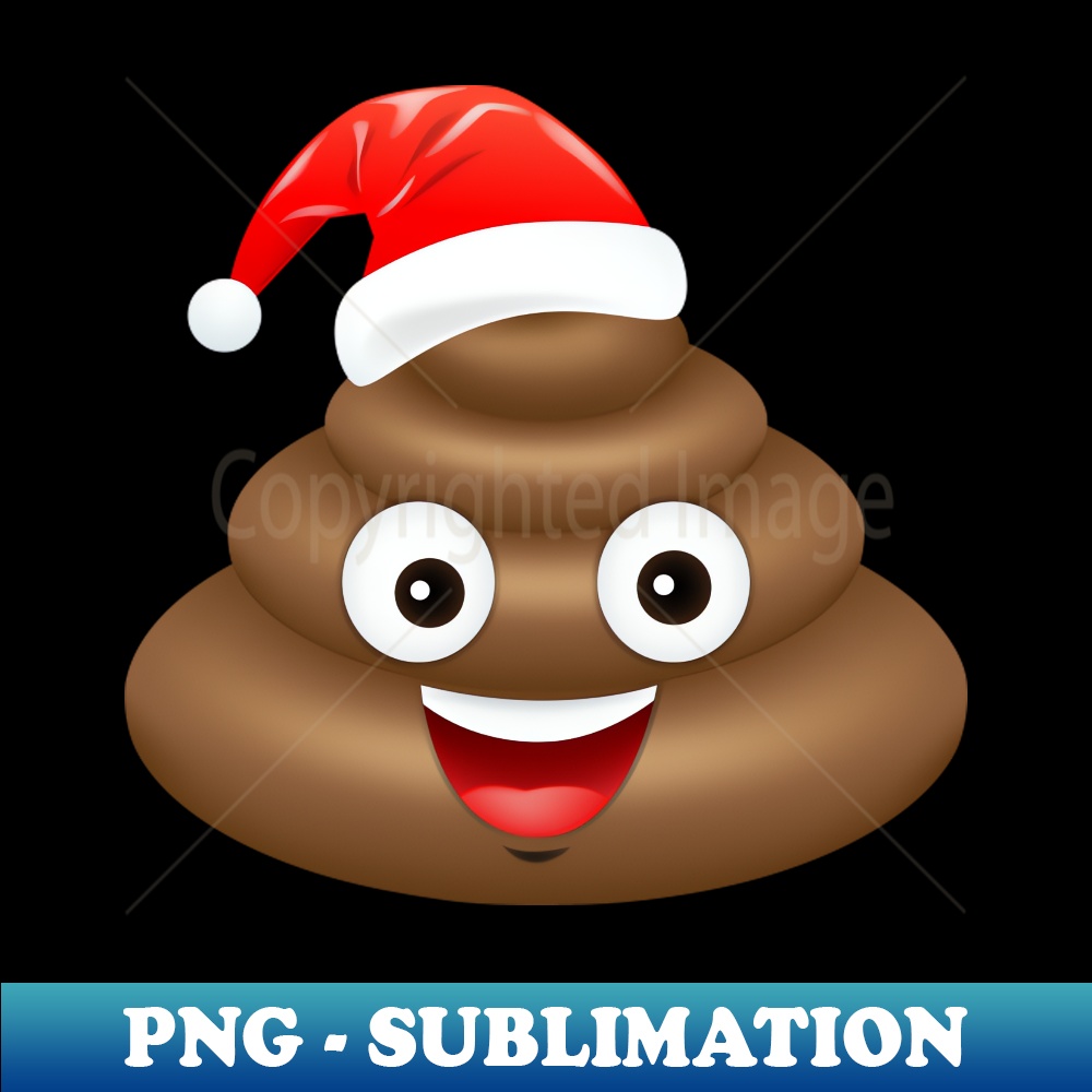CHRISTMAS POOP EMOJI - High-Resolution PNG Sublimation File | Inspire Uplift