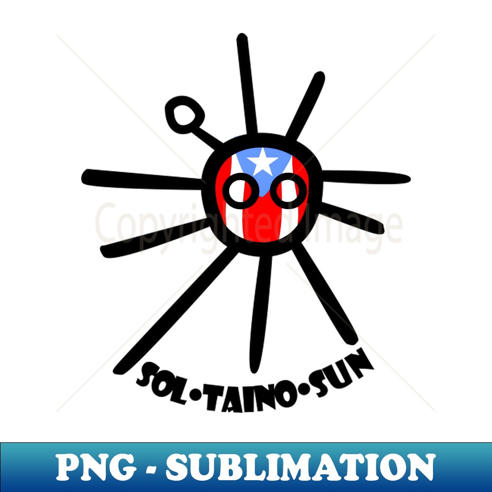 Puerto Rico Taino Sun Boricua Flag Text - Exclusive Sublimat | Inspire ...