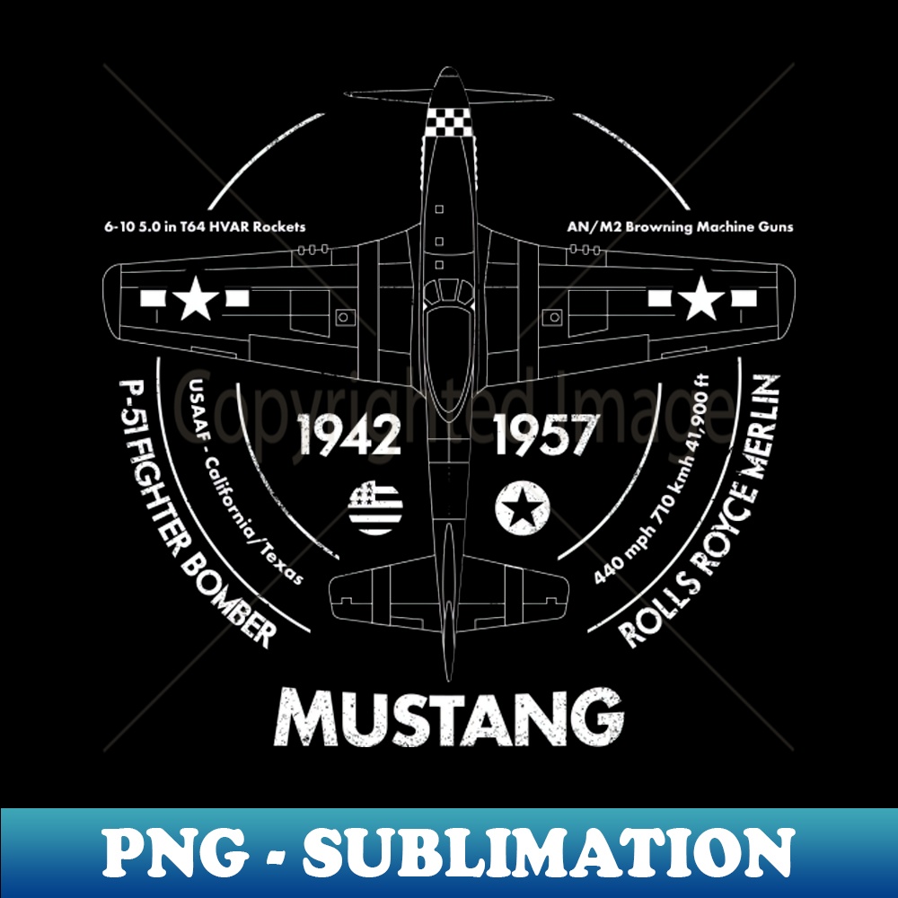 Vintage P51 Mustang USAAF WW2 Fighter Plane - Signature Subl | Inspire ...