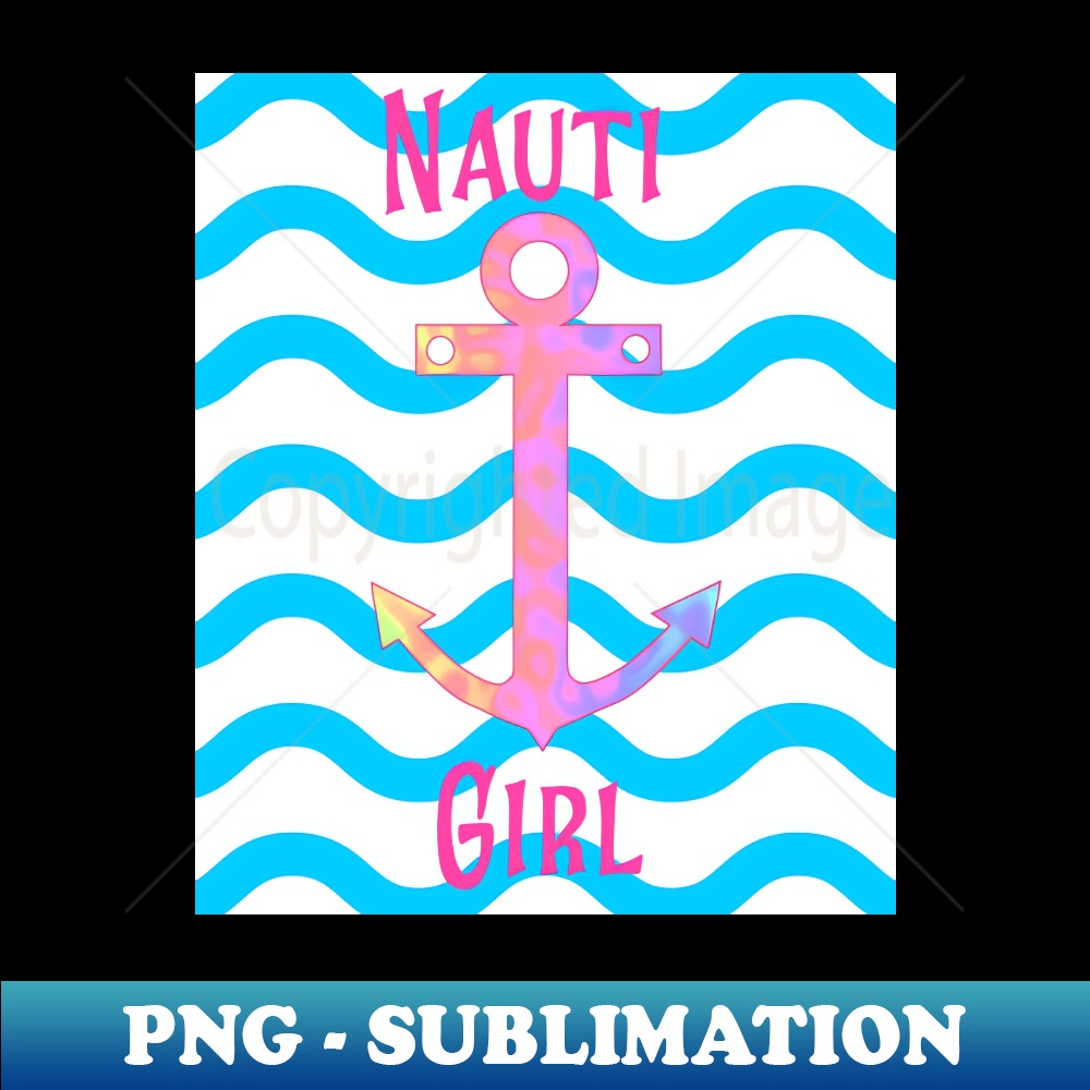 Nauti Girl With Waves - Special Edition Sublimation PNG File | Inspire ...