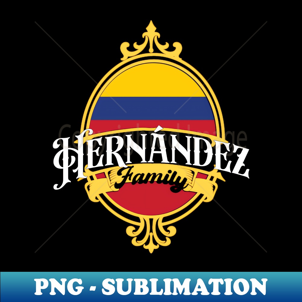 Hernandez Family - Colombia flag - Retro PNG Sublimation Dig | Inspire ...