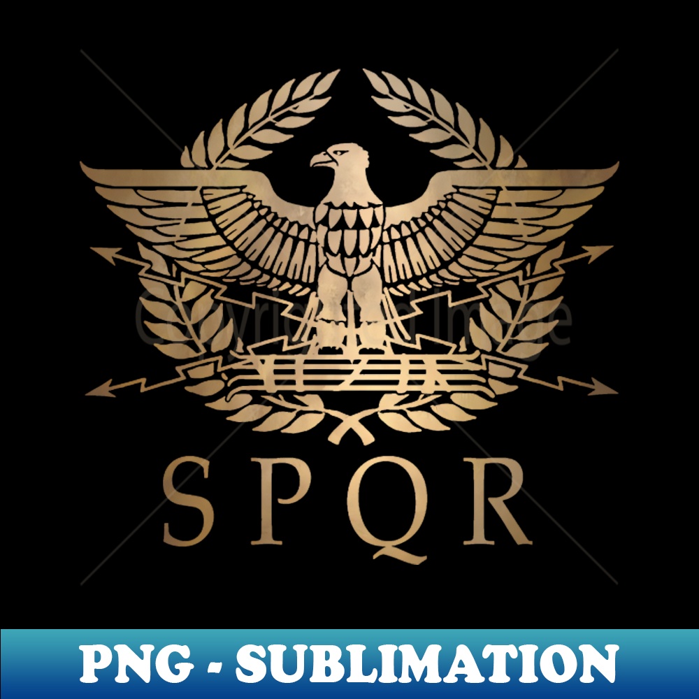 SPQR- Roman Empire Standard Shield Golden eagle - Sublimatio | Inspire Uplift