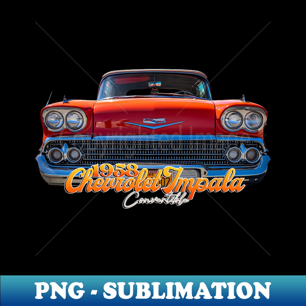 1958 Chevrolet Impala Convertible - Modern Sublimation PNG F | Inspire ...