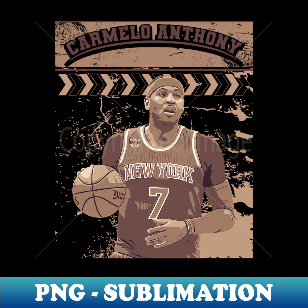 carmelo anthony Basketball - Retro PNG Sublimation Digital | Inspire Uplift
