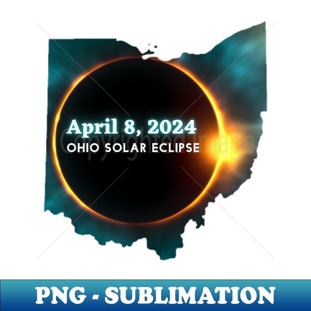 Ohio Solar Eclipse 2024 - Artistic Sublimation Digital File - Inspire ...