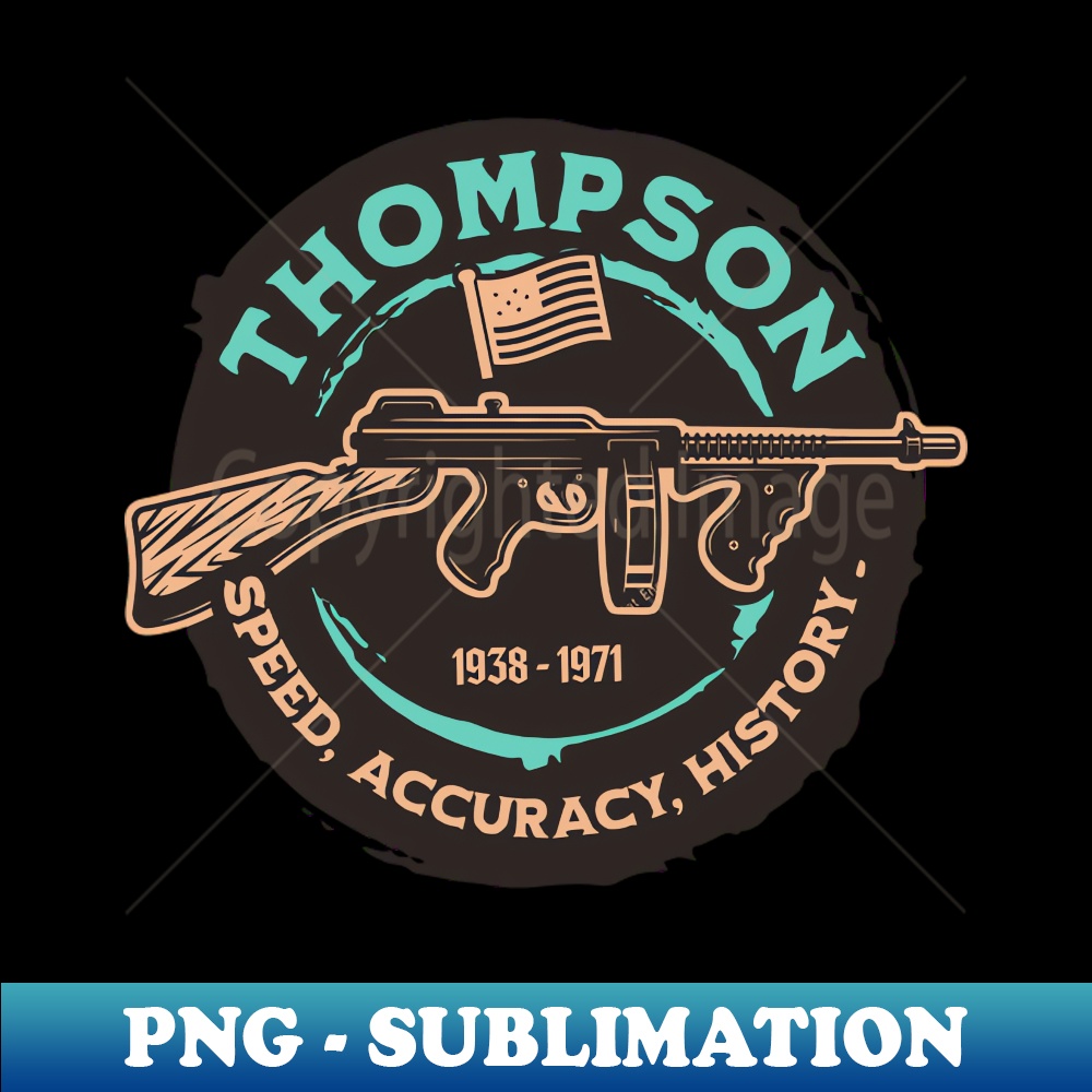 Thompson Submachine Gun World War 2 Weapon - Exclusive PNG - Inspire Uplift