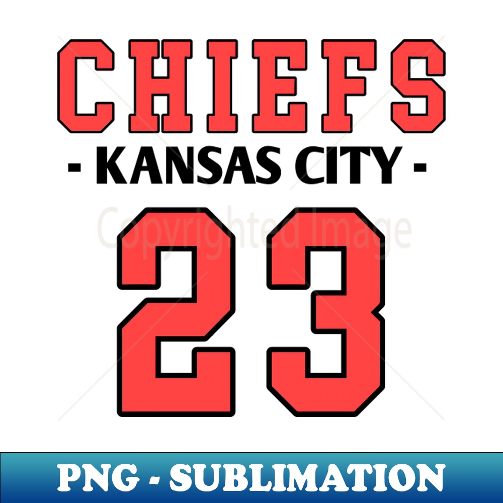 Kansas City Chiefs Number 23 - Retro PNG Sublimation Digital | Inspire ...