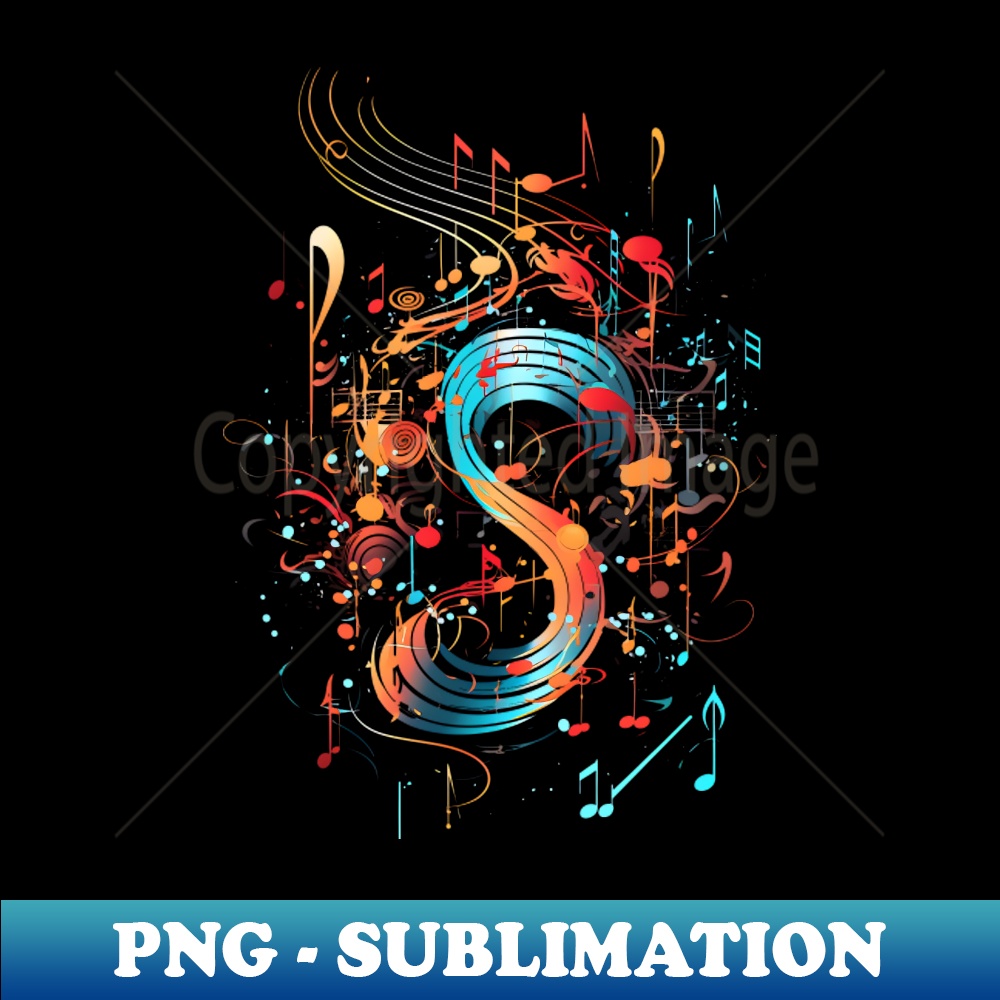 Music Notes Colors - High-Resolution PNG Sublimation File - | Inspire ...