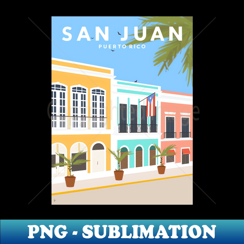 Old San Juan Puerto Rico Travel Poster - Unique Sublimation - Inspire ...