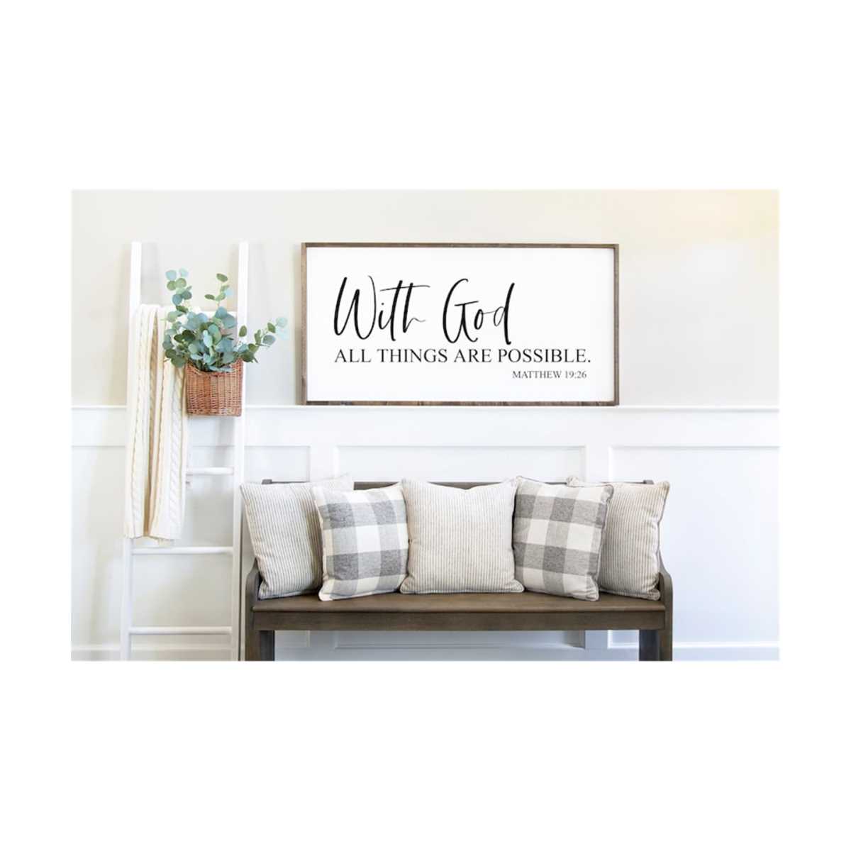 With God All Things Are Possible SVG | Matthew 19:26 | All T | Inspire ...