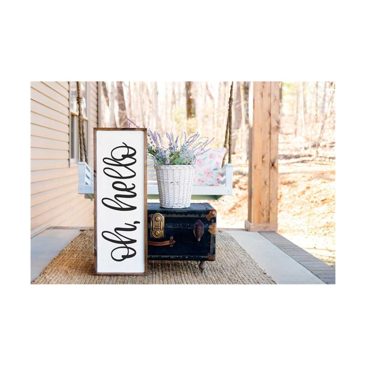 Oh Hello SVG | Porch Sign Svg | Vertical Sign Svg | Farmhous | Inspire ...