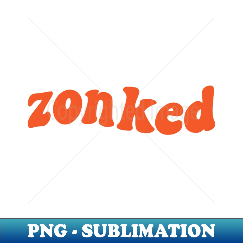 Zonked Funny Tired Word Retro Orange Text - PNG Transparent | Inspire ...