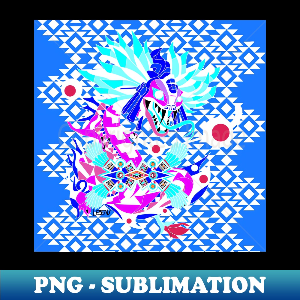 quetzalcoatl dragon in mexican tribal aztec art ecopop patte - Inspire ...