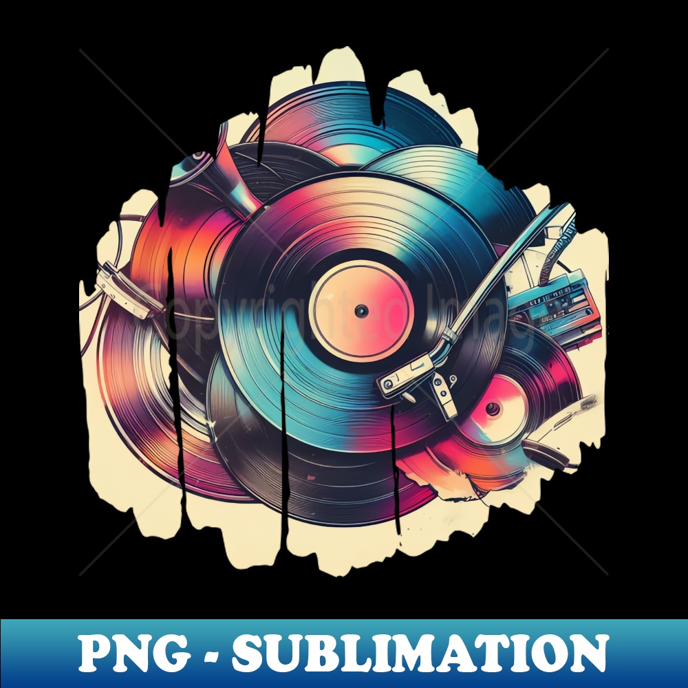 Vintage Vinyl Records - Trendy Sublimation Digital Download | Inspire ...