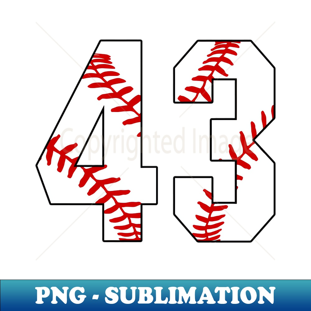 Baseball Number 43 43 Baseball Shirt Jersey Favorite Player | Inspire ...