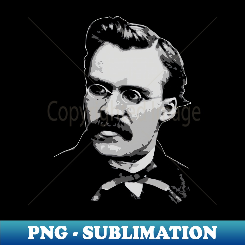 Friedrich Nietzsche Black and White - Signature Sublimation | Inspire ...