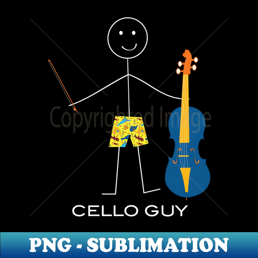 Funny Mens Cello Guy - Unique Sublimation PNG Download - Spi - Inspire ...