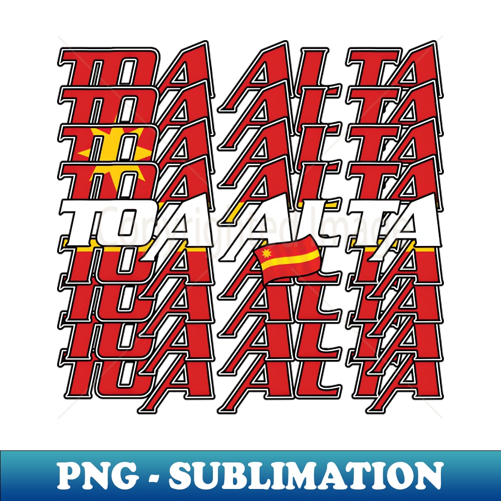 Toa Alta Cascade text - Creative Sublimation PNG Download - | Inspire Uplift