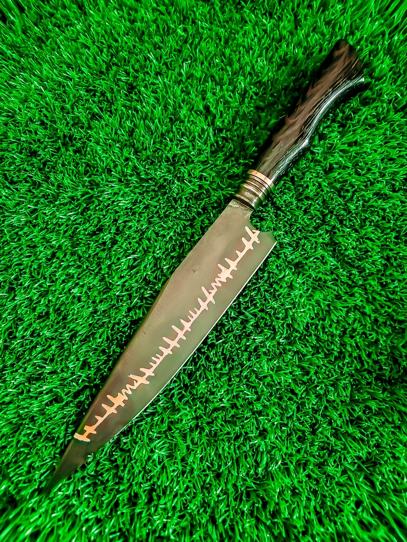 Gold Chef knife, Spring Steel , kitchen knife, handmade chef | Inspire ...