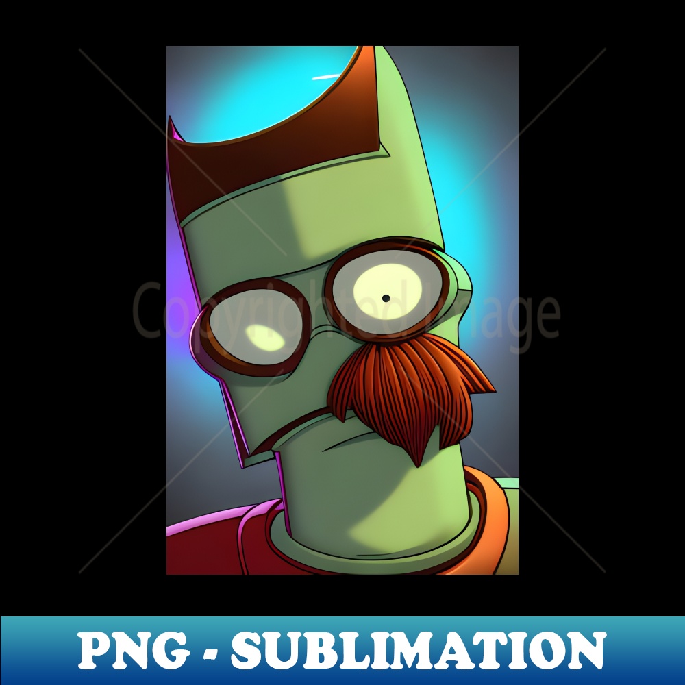 Funny robot with mustache - Modern Sublimation PNG File - Pe | Inspire ...