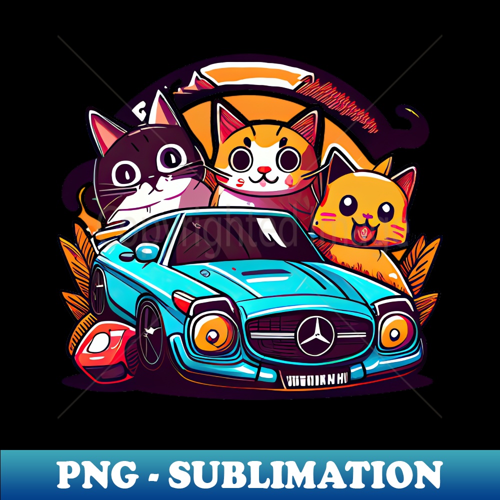 Mercedes Benz cartoon style - Modern Sublimation PNG File - | Inspire ...