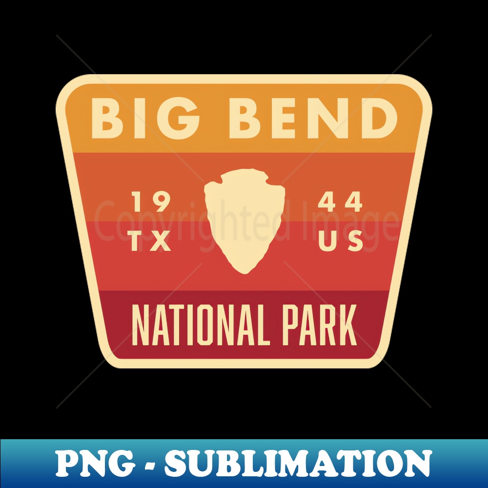 Big Bend National Park Retro Arrowhead Patch Red - Premium S | Inspire ...